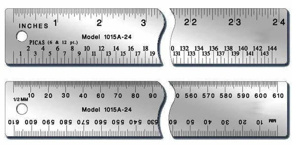 Regla De Tamaño Real De 1 Pulgada